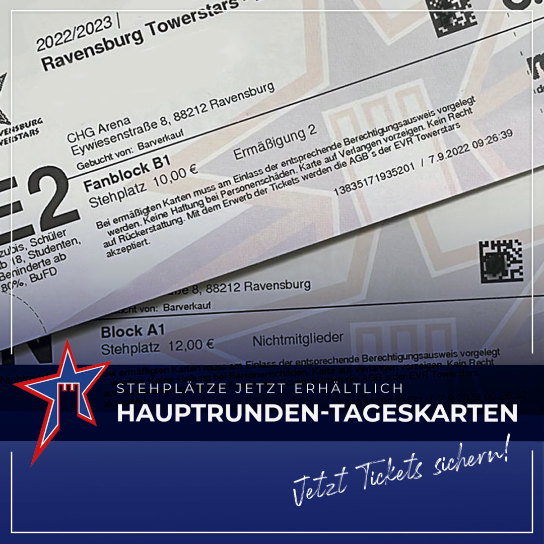 STEHPLATZ-KARTEN ALLER HAUPTRUNDENSPIELE JETZT ERHÄLTLICH - Towerstars